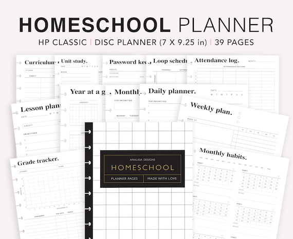 Homeschool Planner Happy Planner Classic Homeschool - Etsy