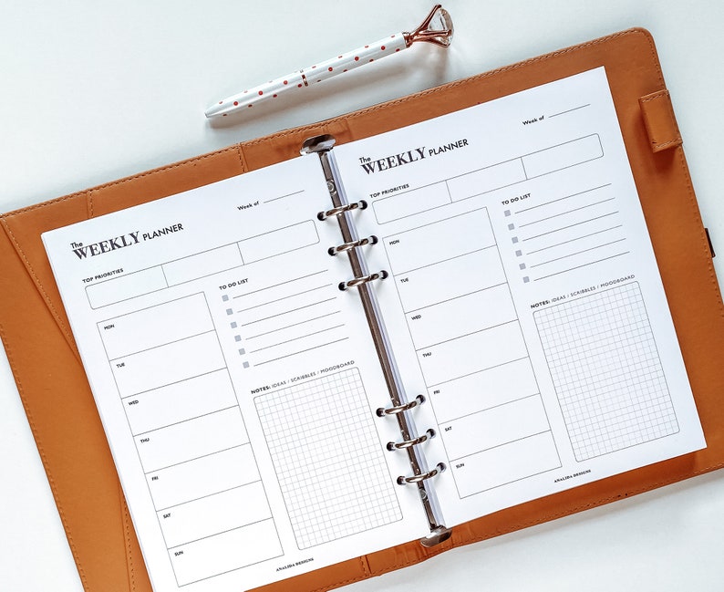 Minimal Weekly Planner Printable Weekly to Do List Undated | Etsy