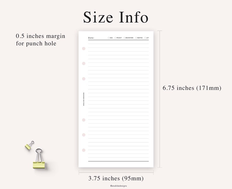 PERSONAL Daily Planner Printable Categorized Notes Hourly - Etsy