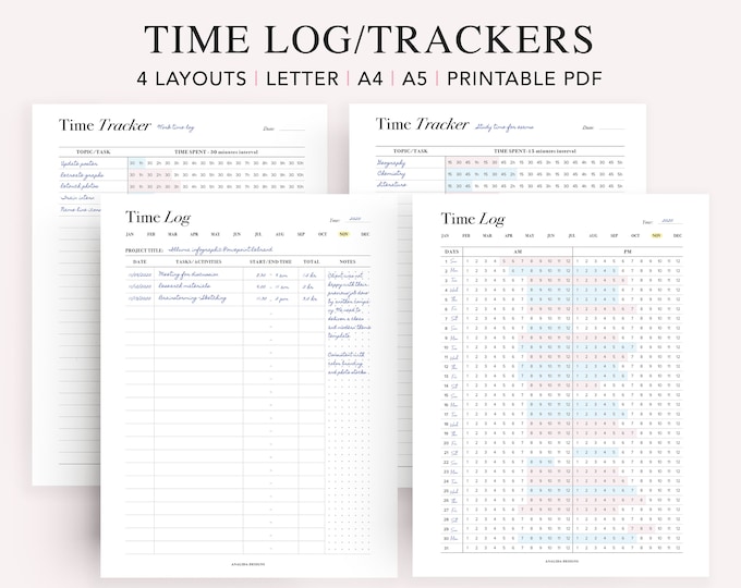 Work Log Printable, Time Spent Tracker, Time Log, Working Hours, Work ...