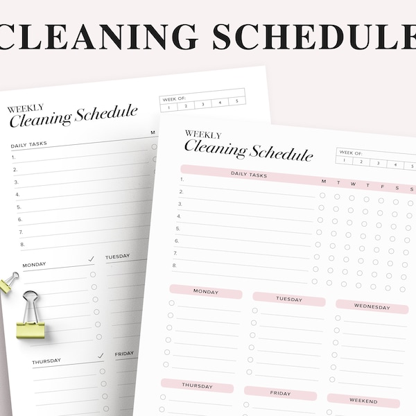 Cleaning Chart - Etsy