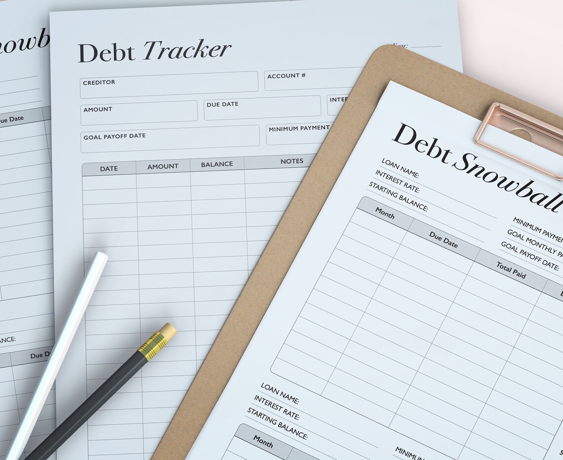Debt Tracker Thermometer Printable: Happy Planner Insert (PDF Instant ...