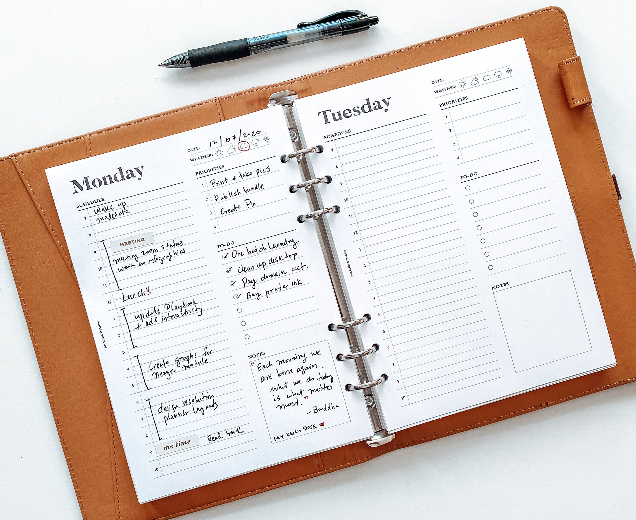 7 Day Planner Printable Daily Half Hour Planner Undated - Etsy UK