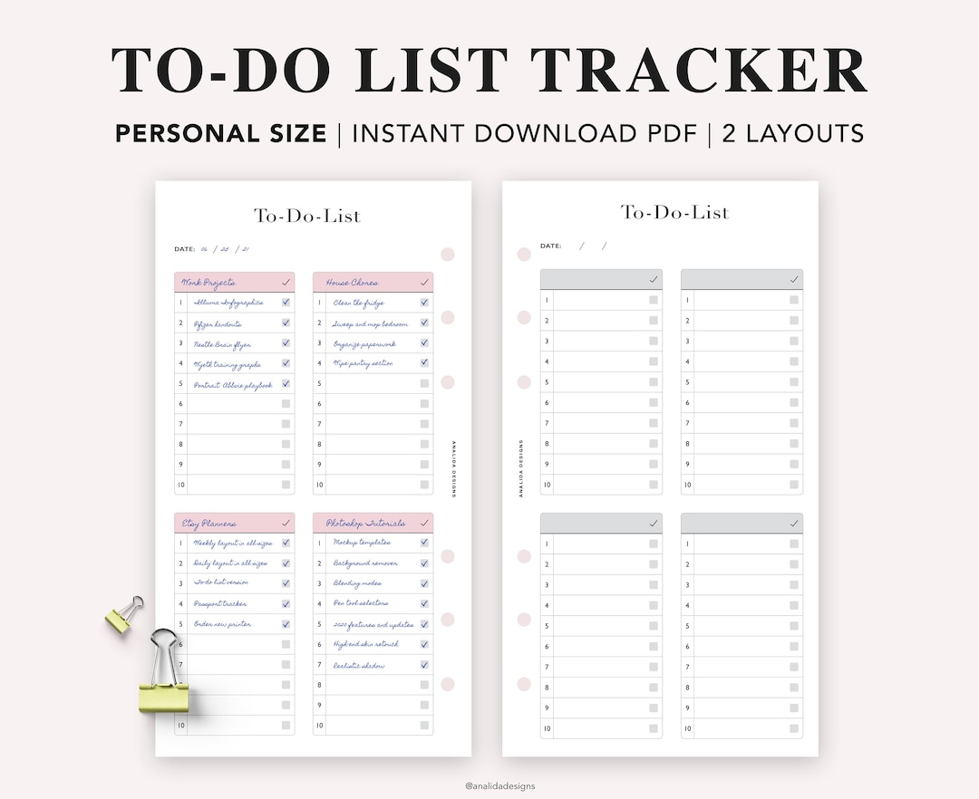 PERSONAL To-do List, Printable to Do List, Daily to Do List, Daily ...