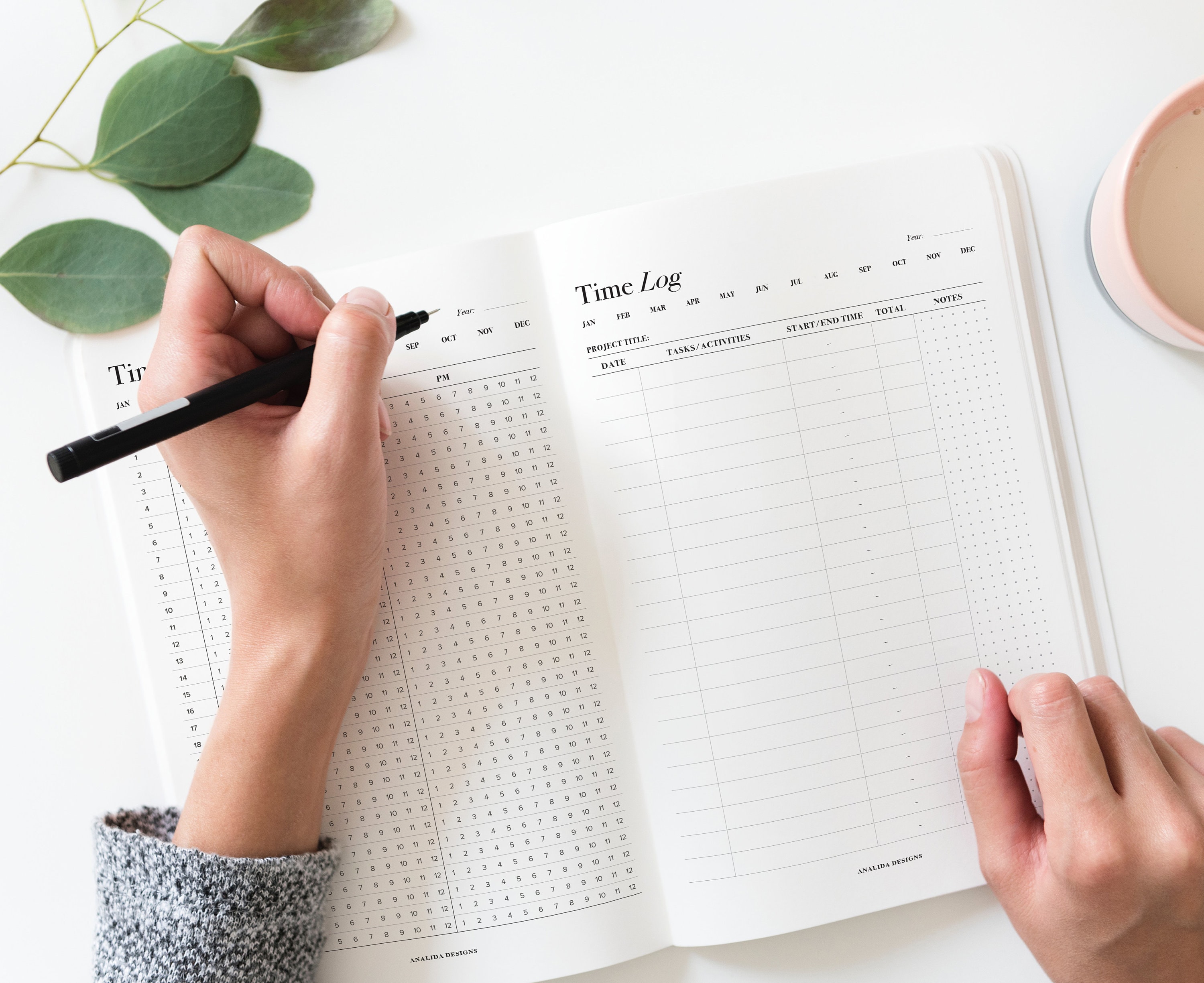 Time Tracker Printable Time Log Time Blocking Template Time | Etsy Canada