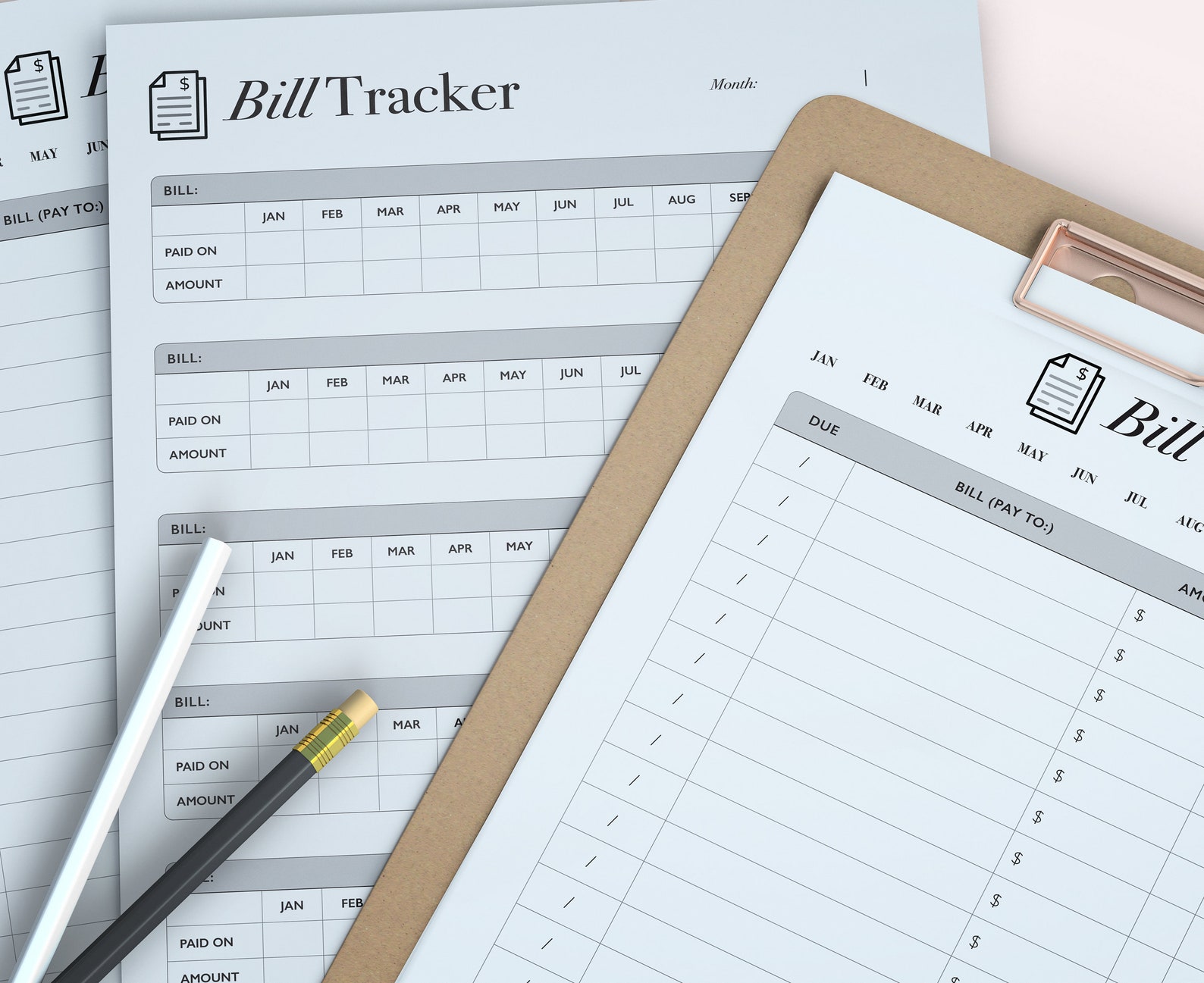 HALF LETTER Bill Tracker Printable Budget Planner Monthly | Etsy