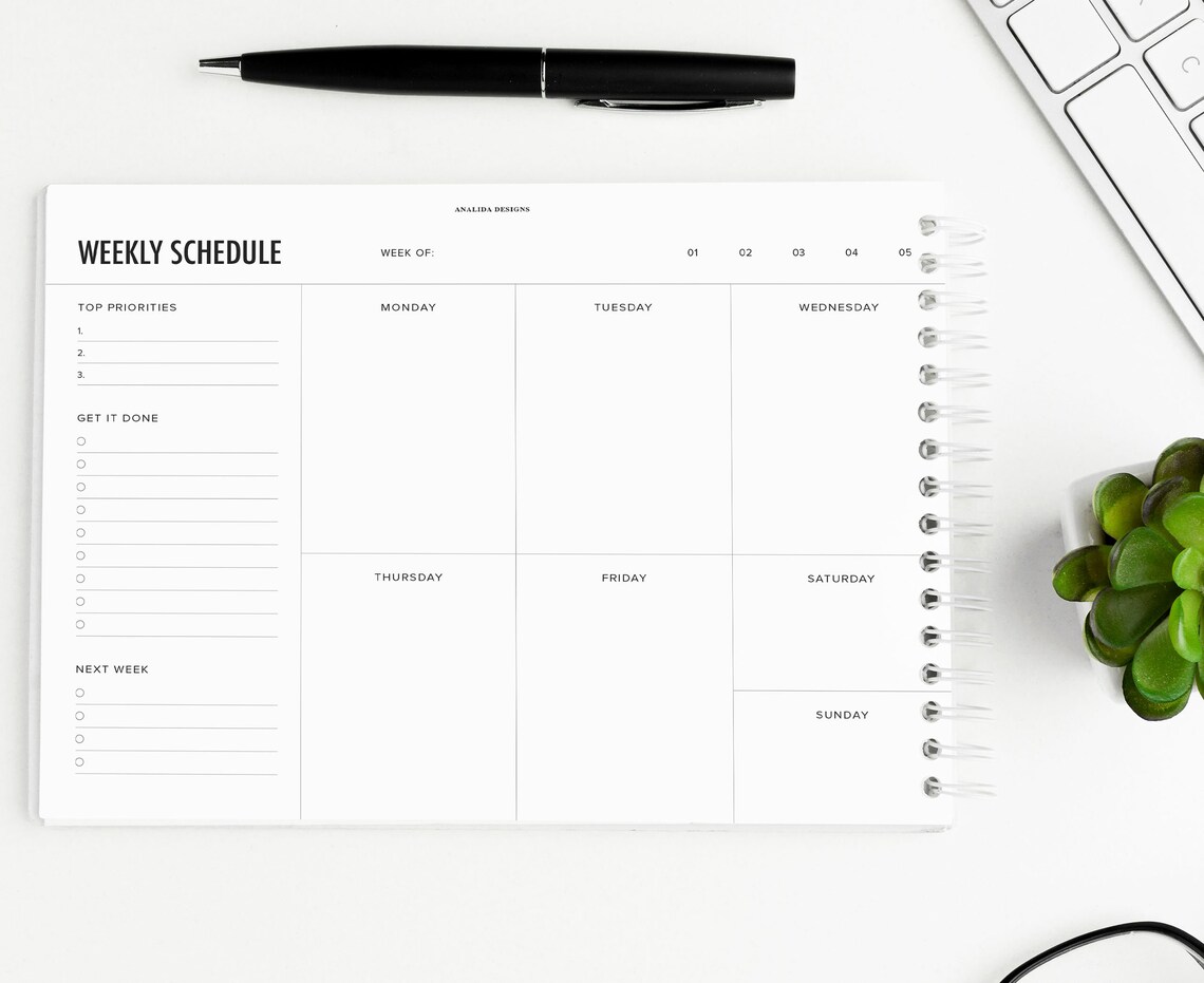 Undated Weekly Planner Printable Weekly Organizer Weekly to | Etsy