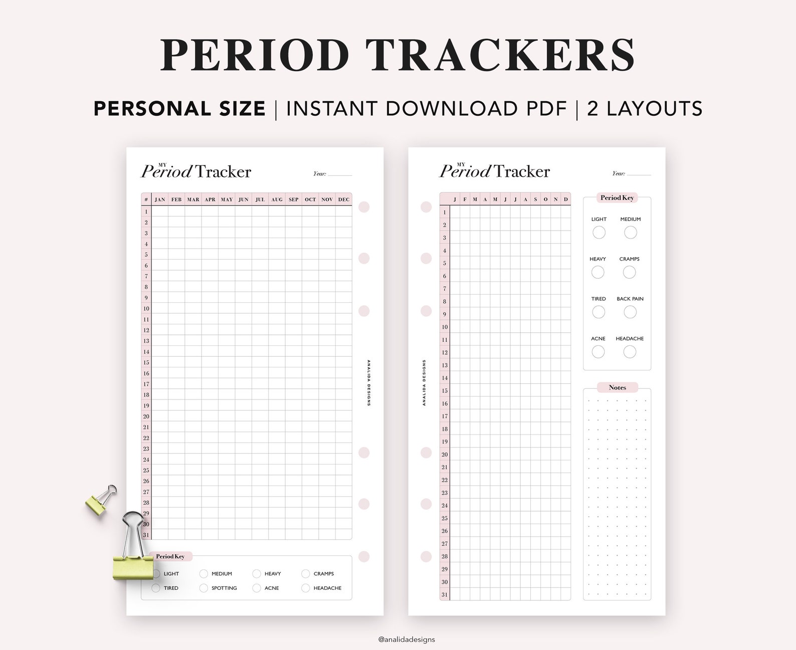 PERSONAL Period Tracker Printable Menstrual Cycle Planner | Etsy