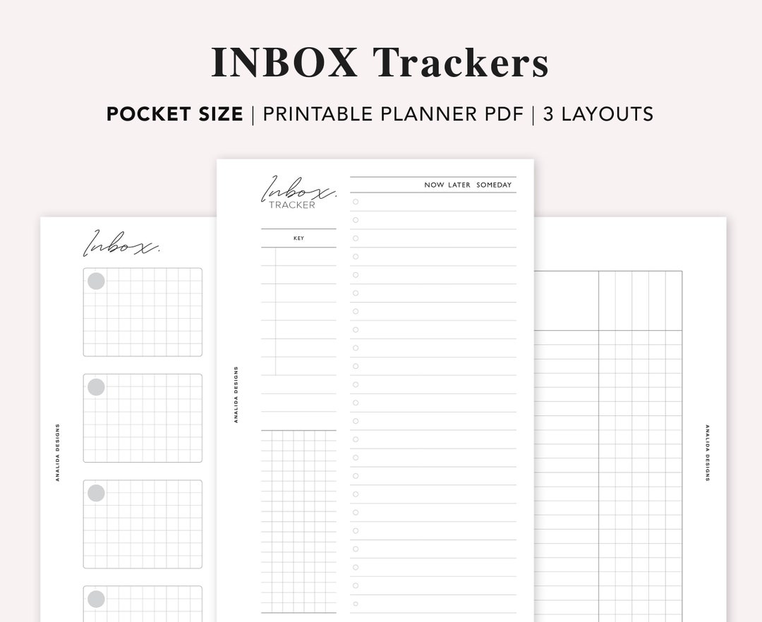 POCKET - Printable Inbox Planner Inserts, Inbox Tracker, Inbox System ...