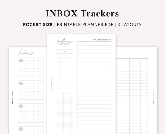 POCKET Printable Inbox Planner Inserts Inbox Tracker Inbox | Etsy