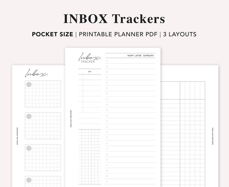 POCKET Printable Inbox Planner Inserts Inbox Tracker Inbox - Etsy