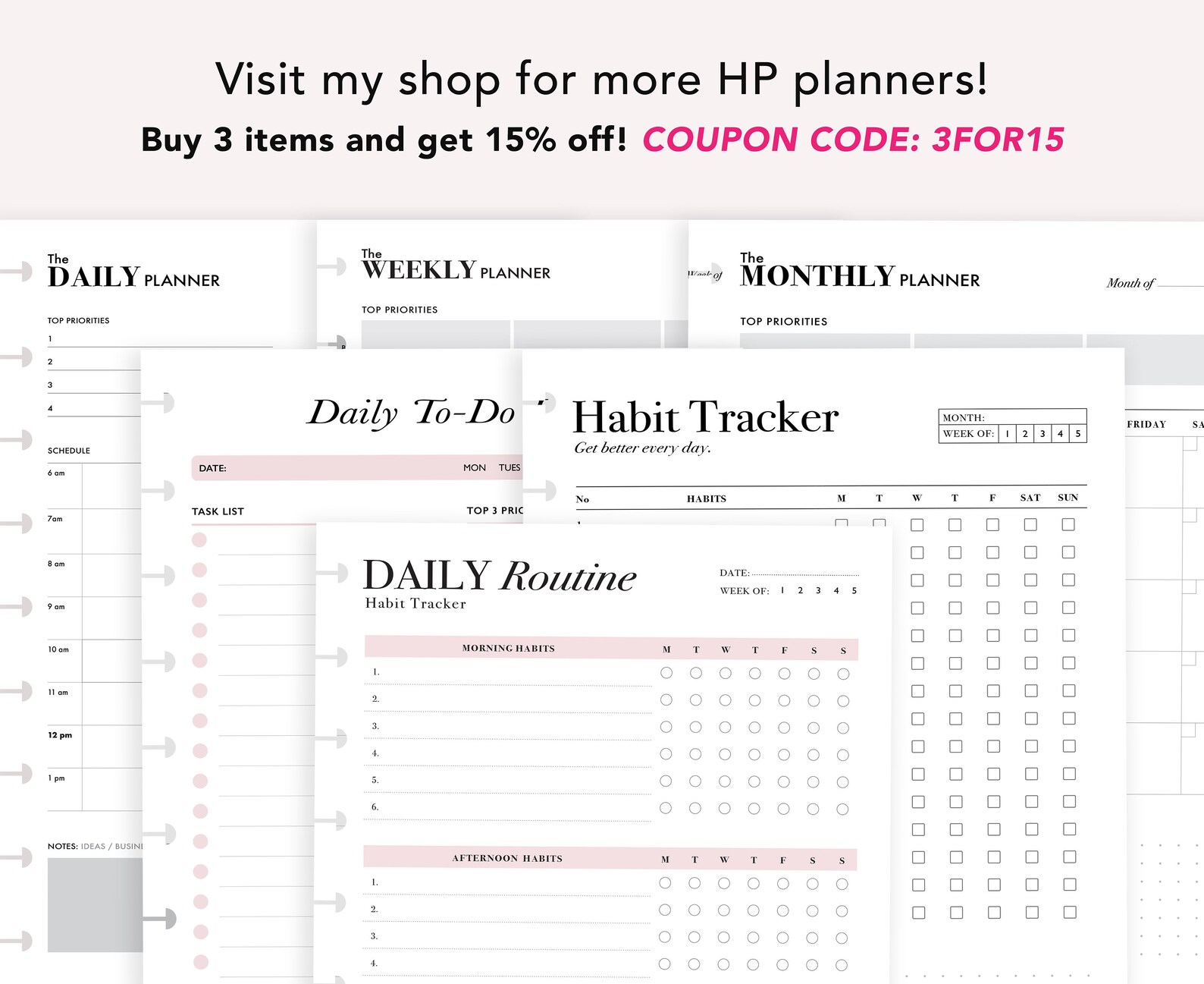 Daily Planner Printable Happy Planner Classic Day Planners - Etsy