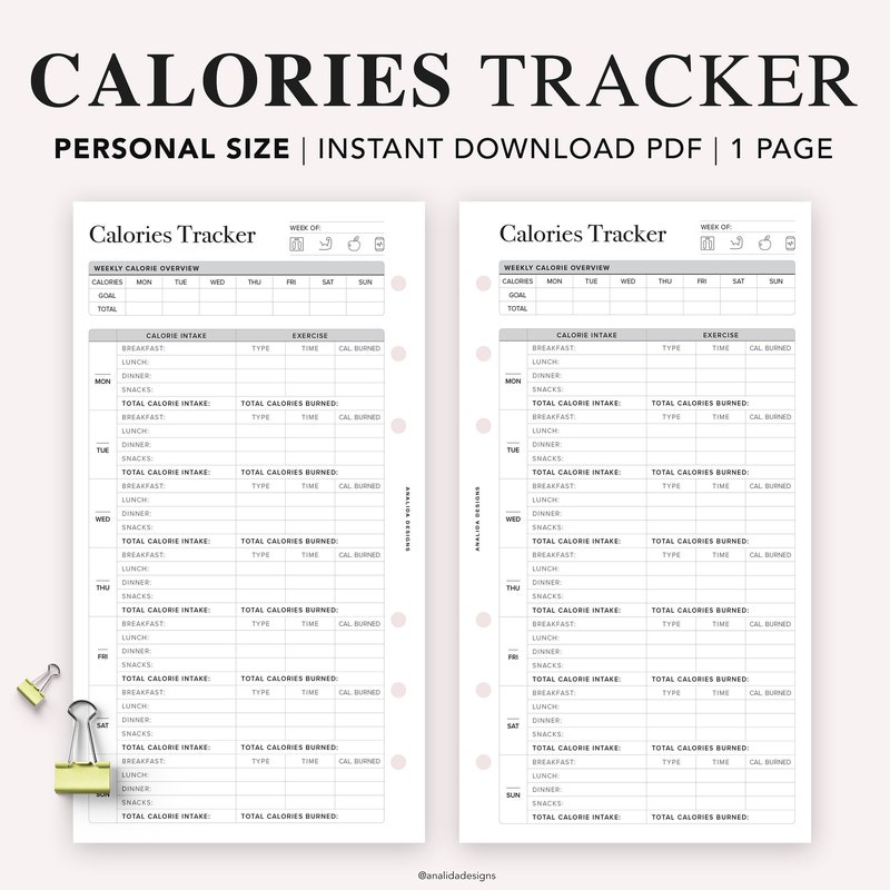 Calorie Tracker - Etsy