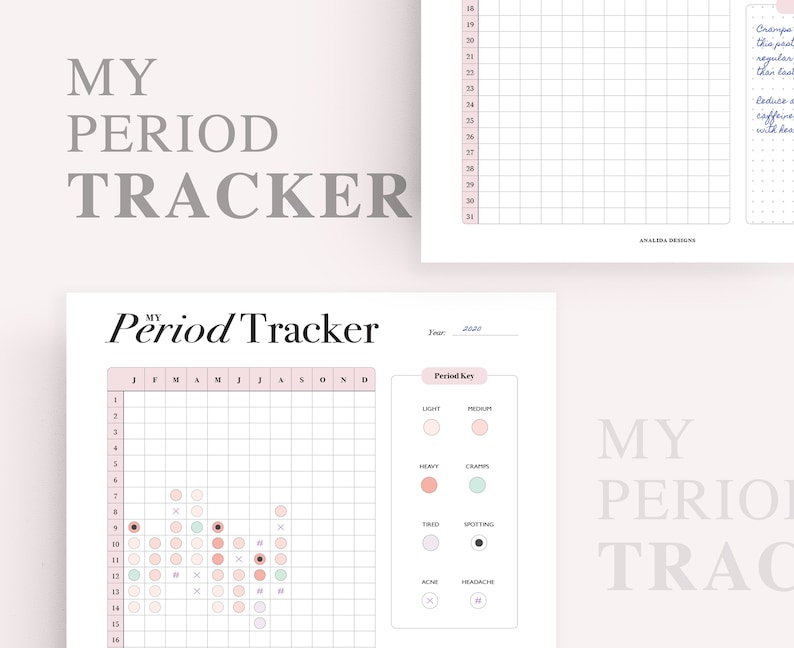 Period Tracker Printable Menstrual Cycle Planner Period - Etsy