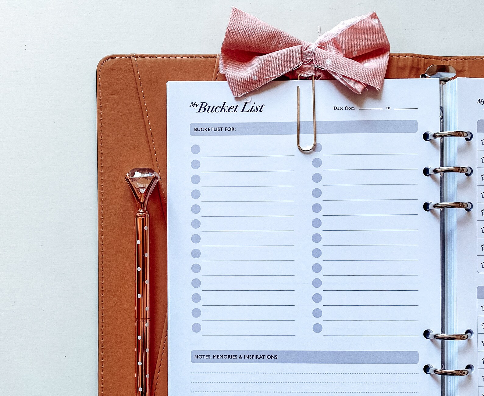 Bucket List Printable Bucket List Planner Insert Bucket List | Etsy