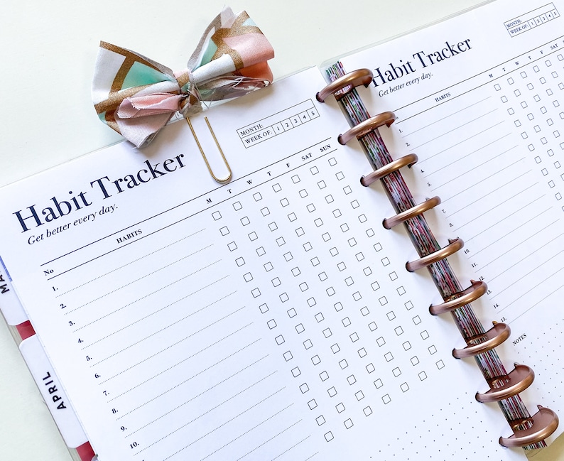 Weekly Habit Tracker Printable Happy Planner Classic Routine - Etsy