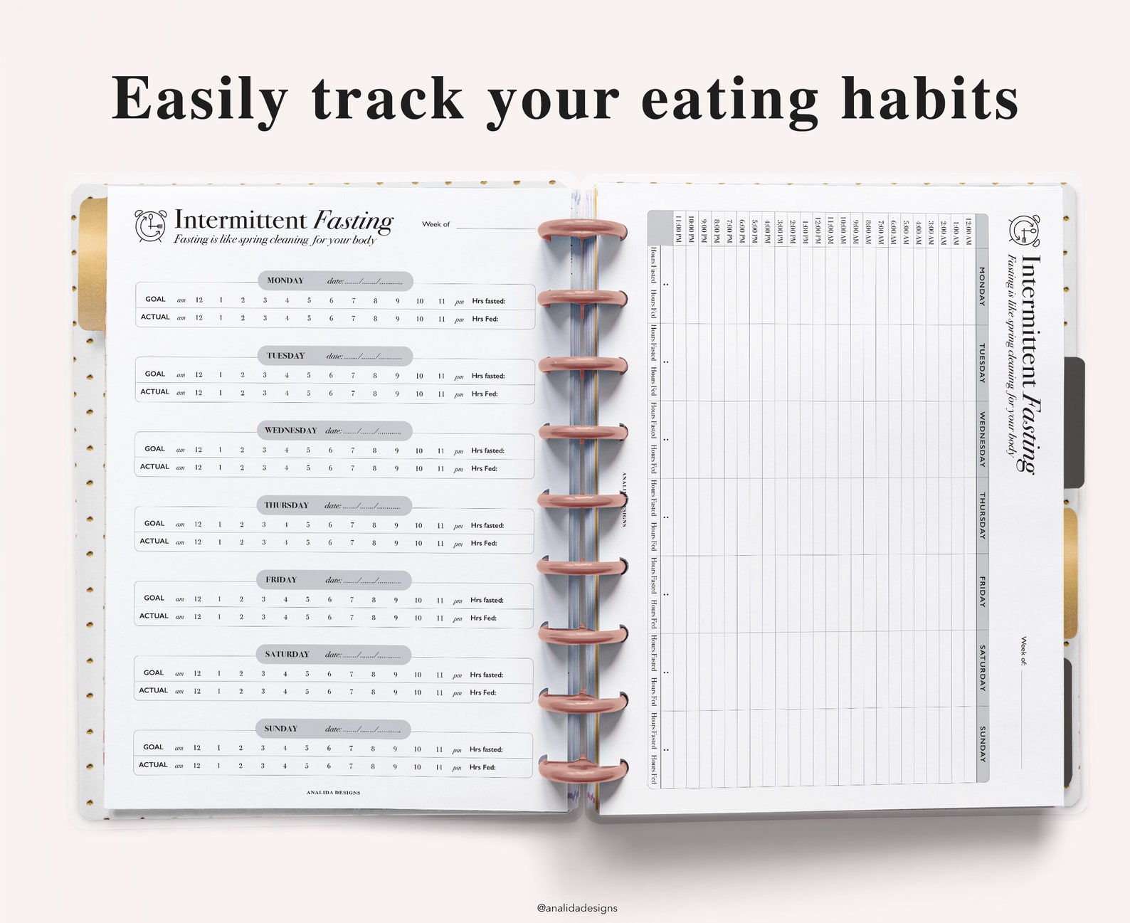 Intermittent Fasting Happy Planner Classic Fasting - Etsy