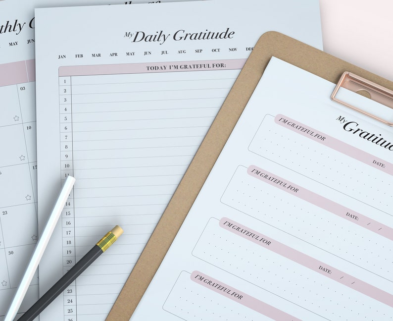 Gratitude Journal Printable: Daily, Weekly, Monthly Planner (A5 PDF ...