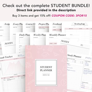 Assignment Tracker Printable, Homework Planner, College Planner ...