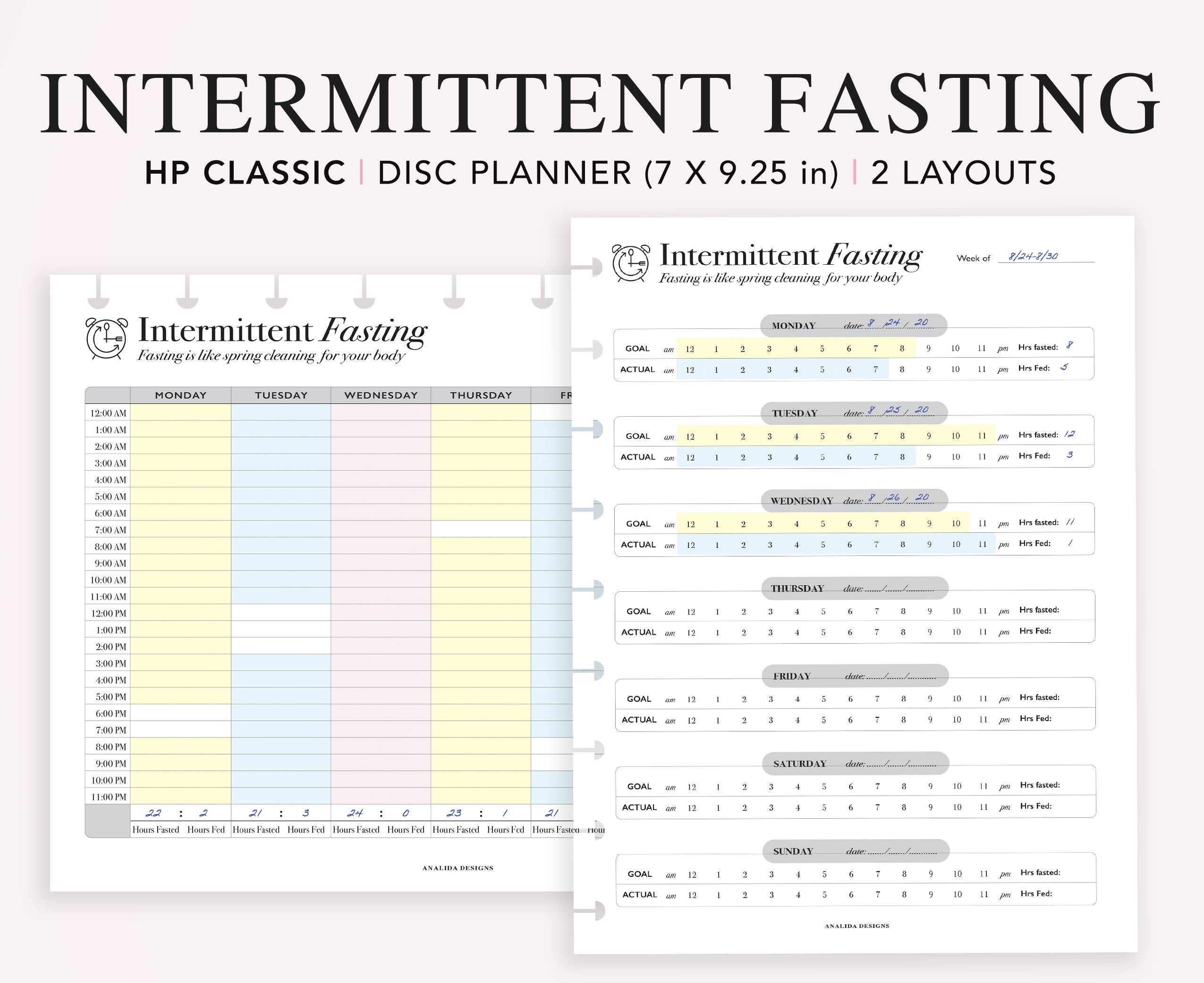 Intermittent Fasting Happy Planner Classic Fasting - Etsy