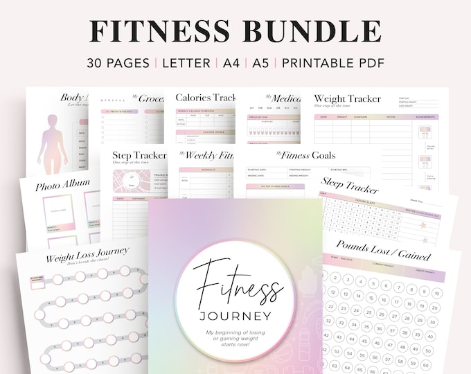 Digital Fitness Planner for Goodnotes, Workout Planner Template Ipad ...
