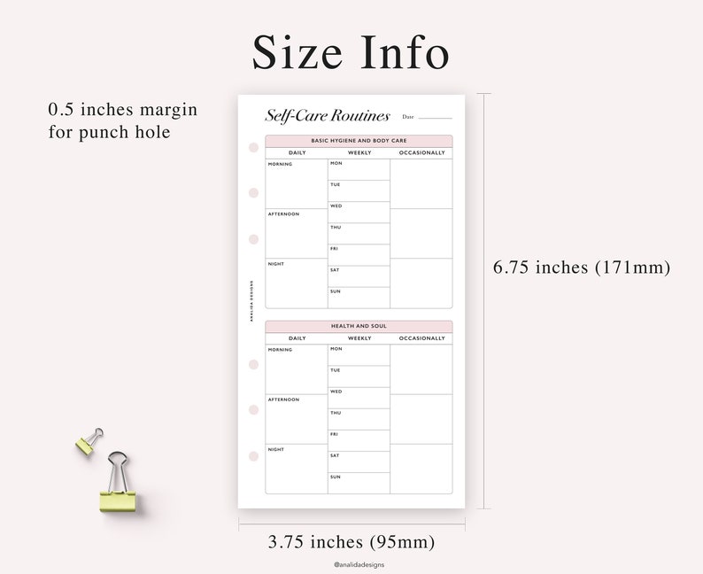PERSONAL Self Care Checklist Tracker Self Help Journal Daily | Etsy