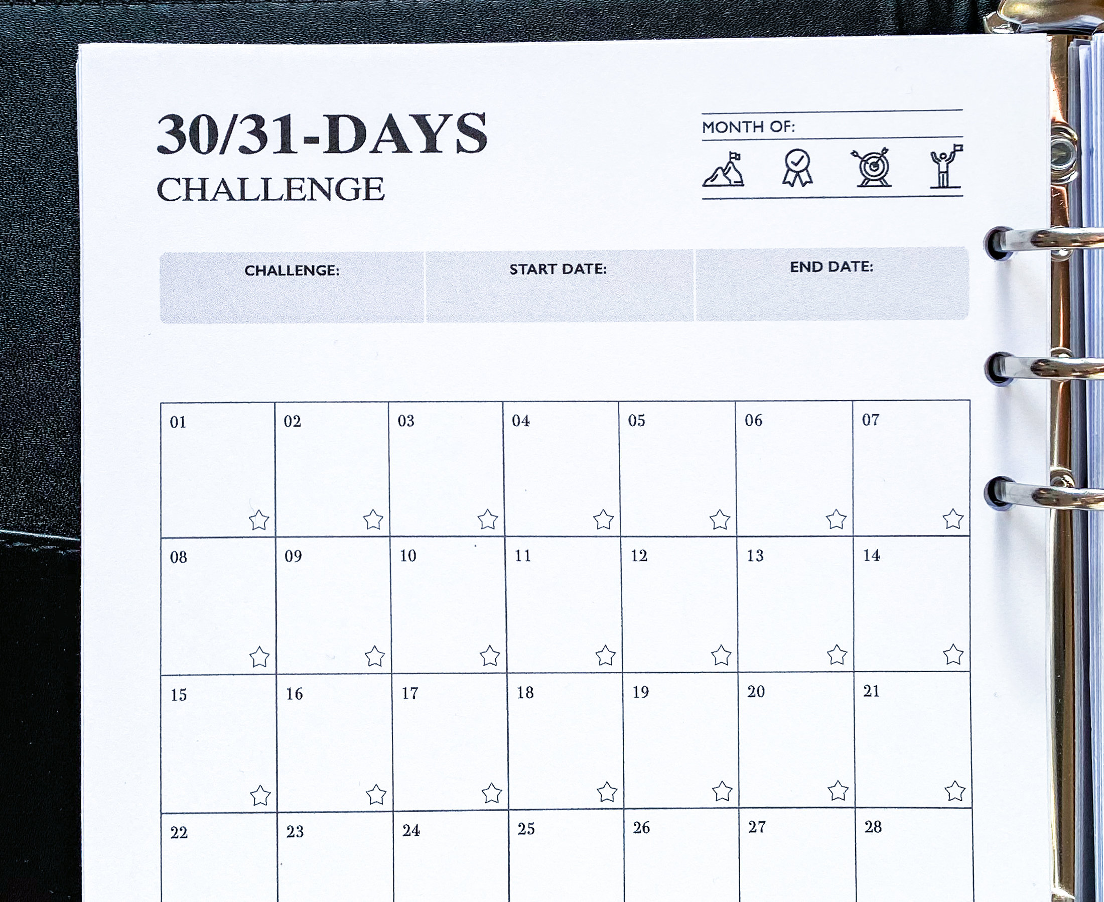 30 Day Challenge Printable 30 Day Tracker 30 Day Habit Plan | Etsy