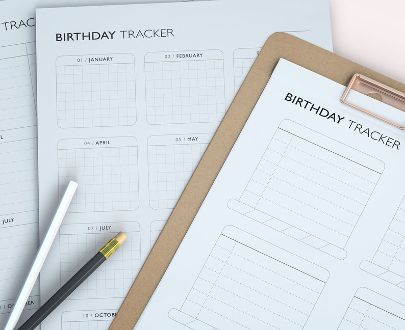 Birthday Tracker Printable Happy Planner Insert Birthdays - Etsy