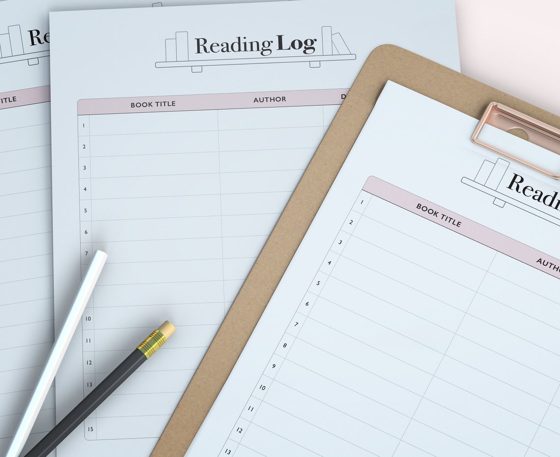 Reading Tracker Printable Reading Log Reading Journal Book - Etsy