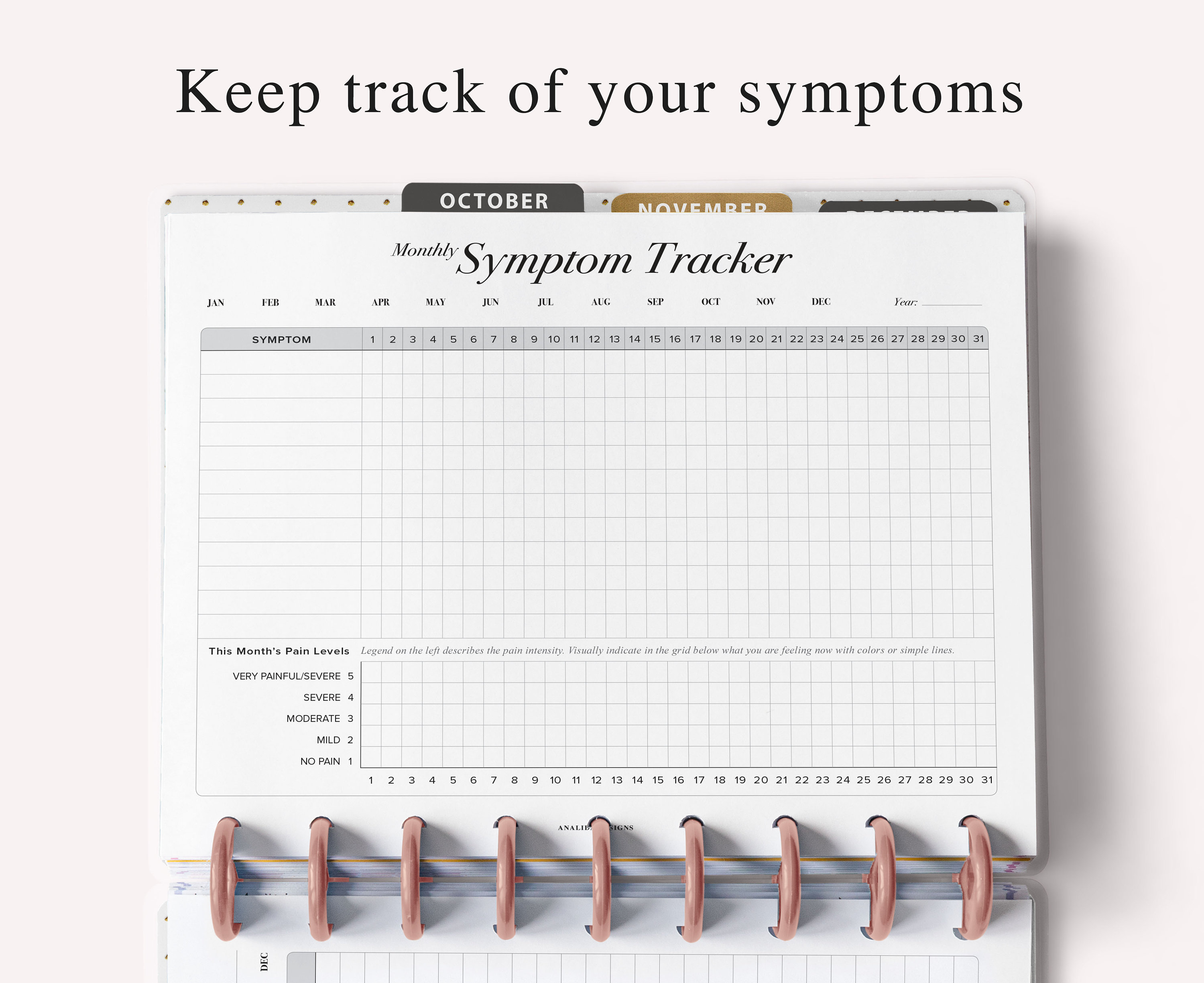 Symptom Tracker Happy Planner Classic Insert Printable - Etsy