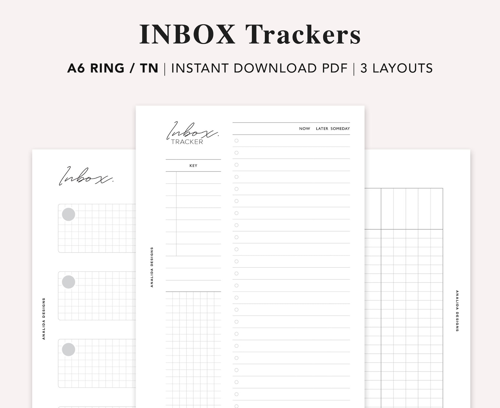 A6 Printable Inbox Planner Inserts Inbox Tracker Inbox - Etsy