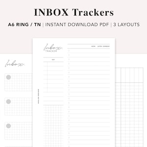 A6 Printable Inbox Planner Inserts, Inbox Tracker, Inbox System, to Do ...