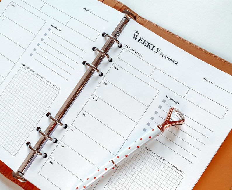 Minimal Weekly Planner Printable Weekly to Do List Undated | Etsy