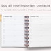 Printable Contact List, Happy Planner Classic Insert, Print at Home ...