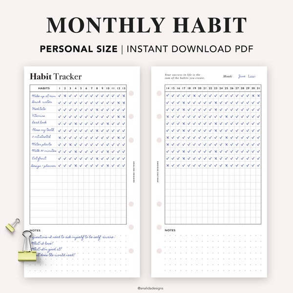 Habit Checklist - Etsy