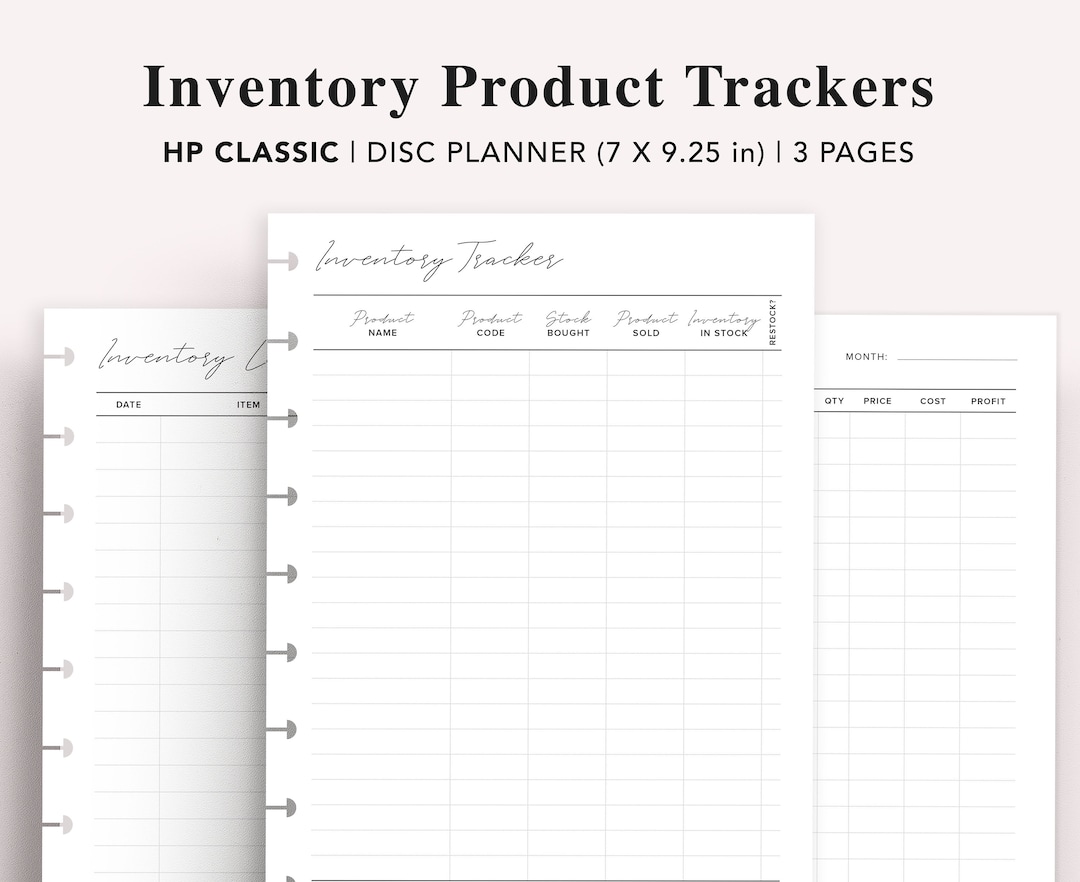 Inventory Tracker Happy Planner, Insert Inventory List, Product ...