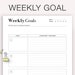 Weekly Goal Planner Printable: Habit Tracker (US Letter, A4, A5 ...