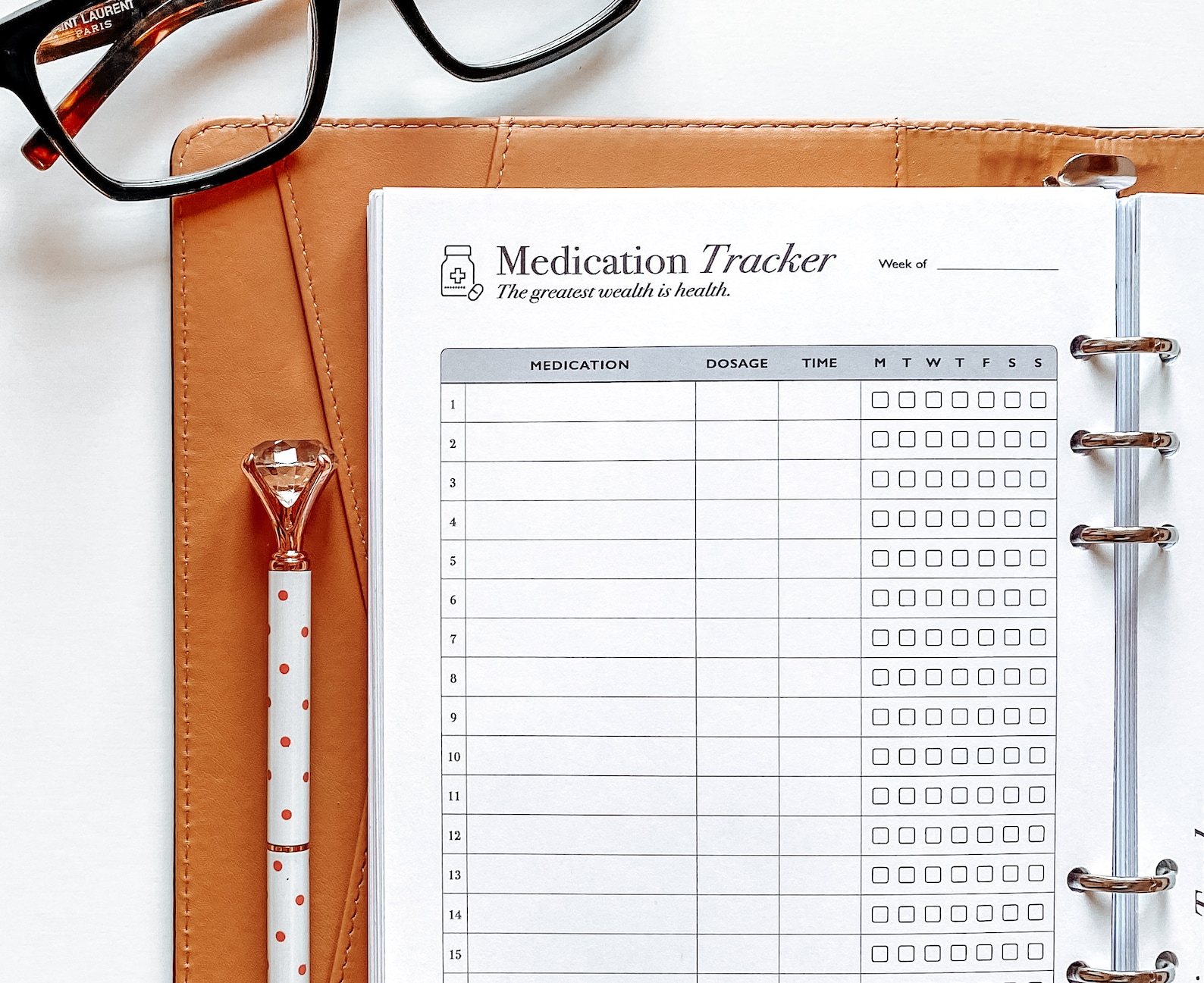 A6 Medication Chart Printable Medication Tracker Medical - Etsy