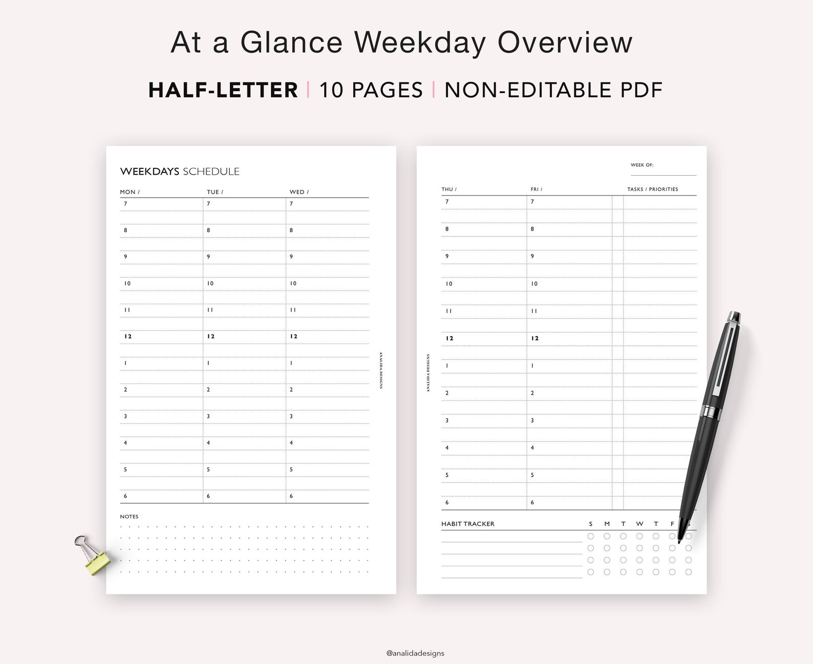 HALF LETTER Printable Work From Home Printable Business - Etsy