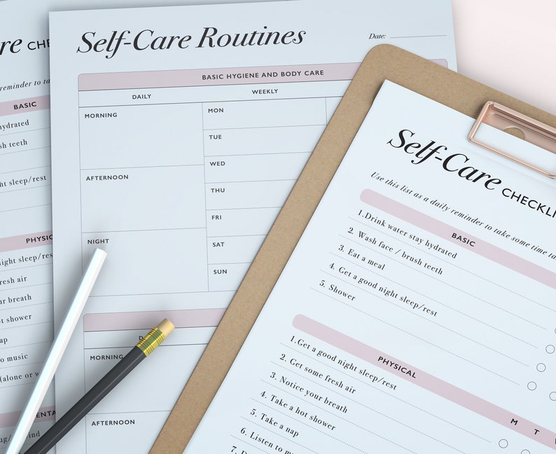 A6 Self Care Checklist Tracker Self Help Journal Daily - Etsy