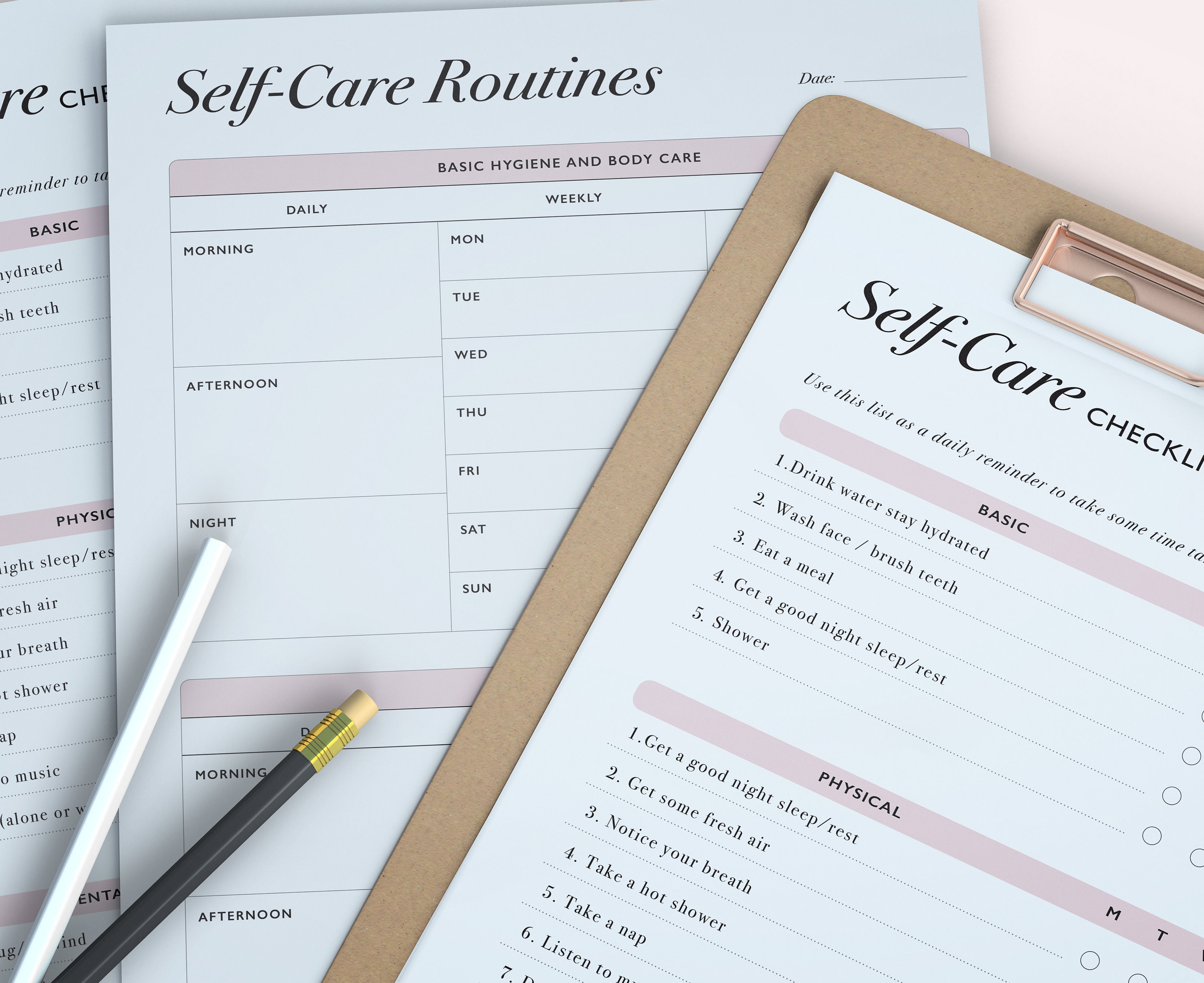 A6 Self Care Checklist Tracker Self Help Journal Daily - Etsy