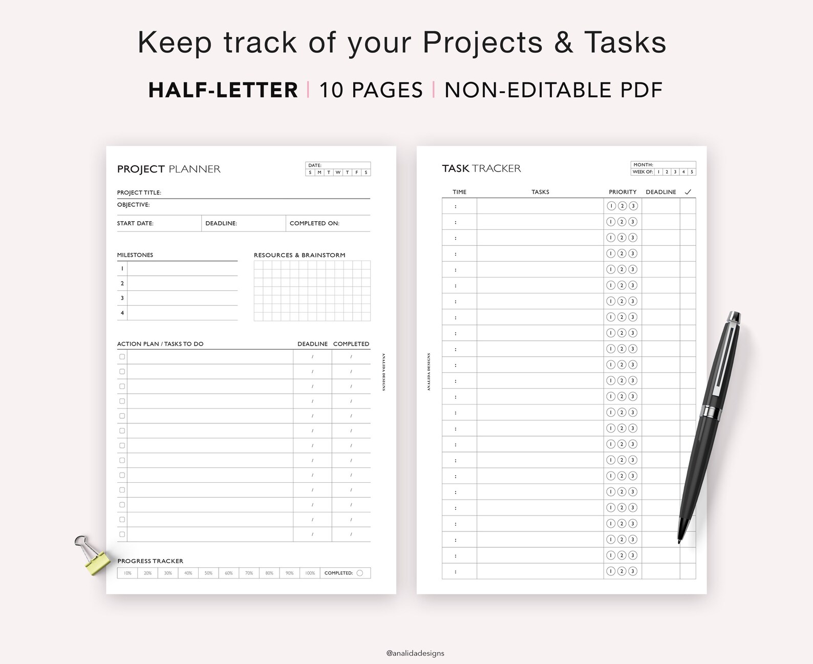 HALF LETTER Printable Work From Home Printable Business - Etsy