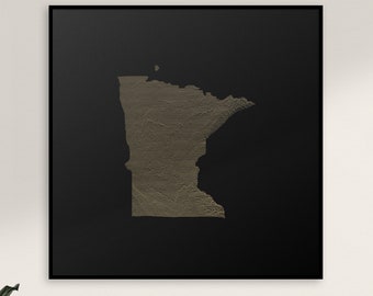 Topographic Map Minnesota - Etsy