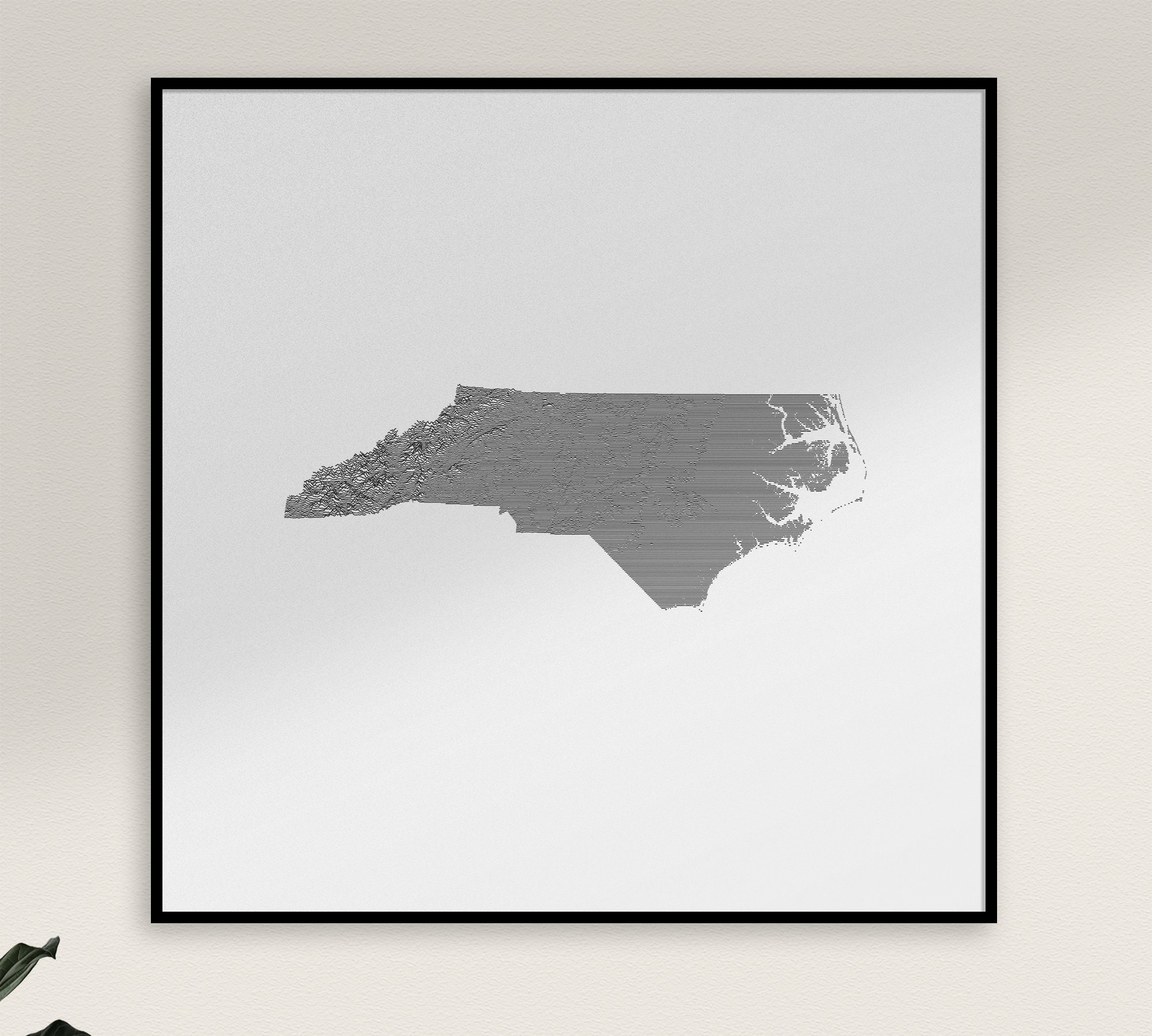 North Carolina topographic map print personalized North | Etsy