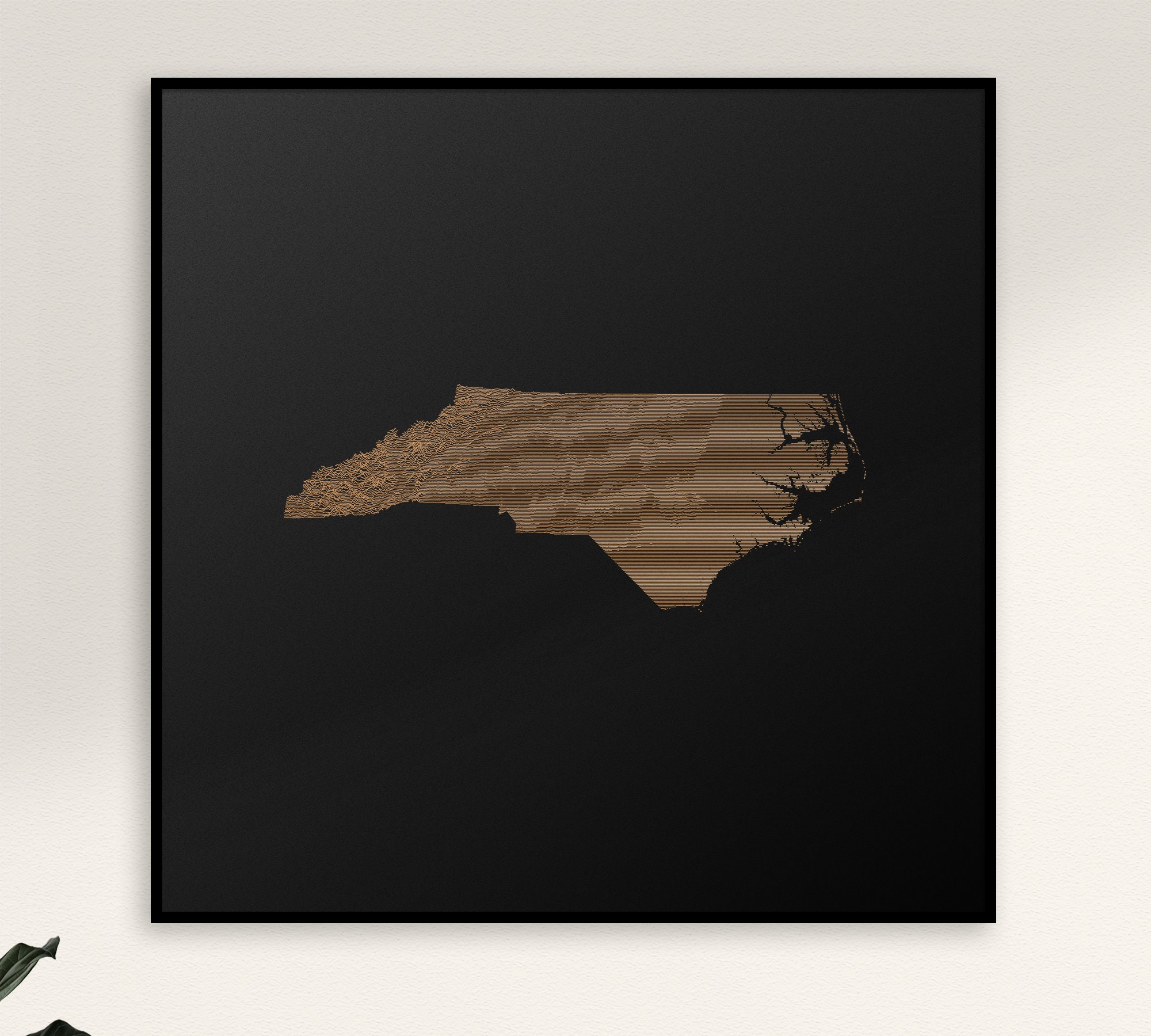 North Carolina topographic map print personalized North | Etsy