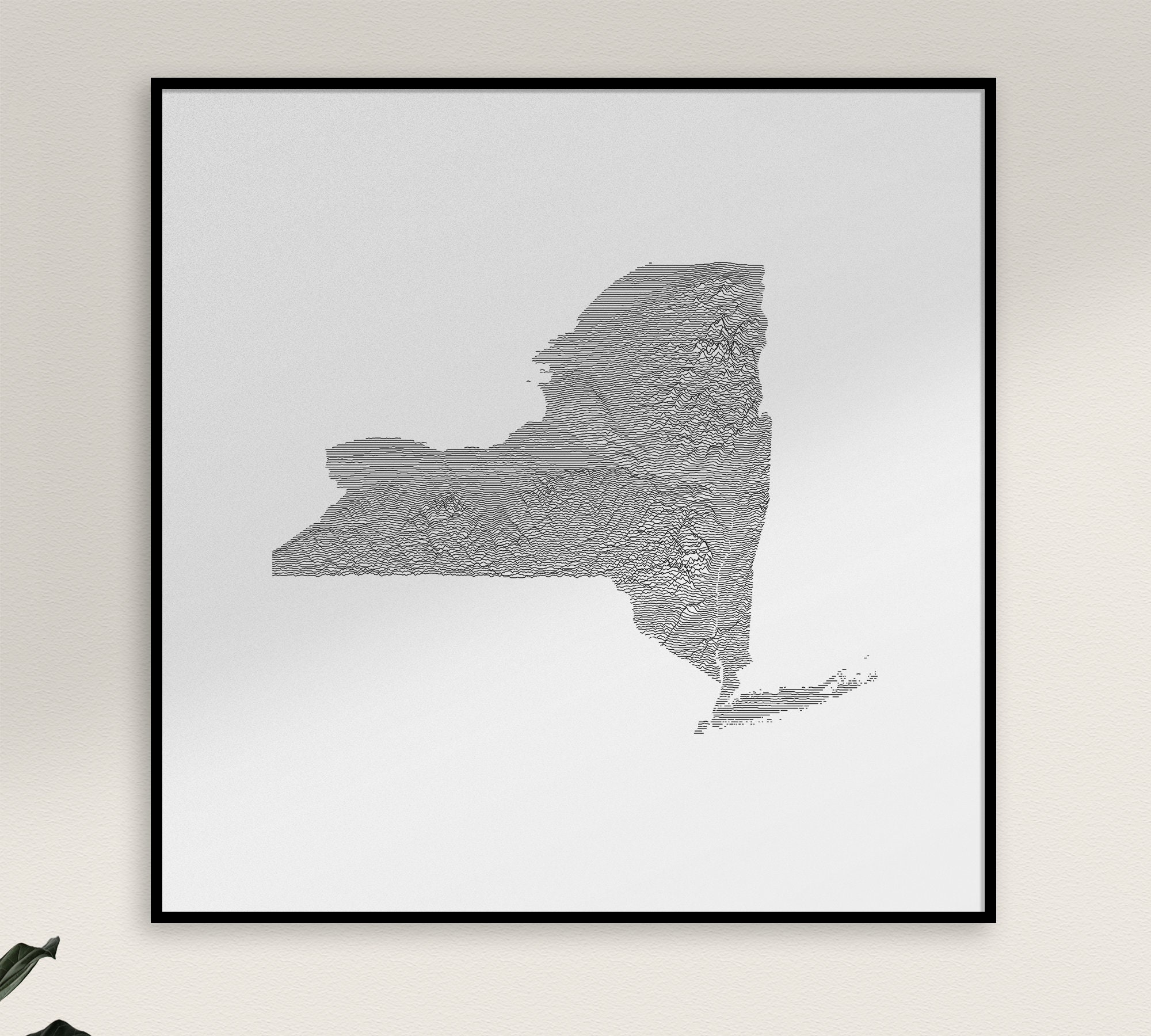 New York Topographic Map Print Personalized New York Gold | Etsy