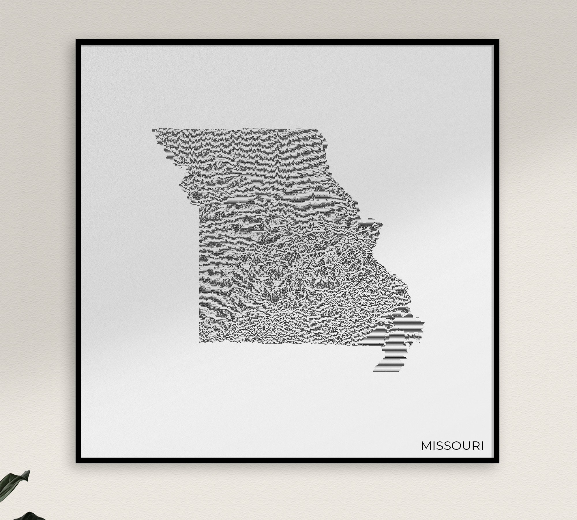 Missouri topographic map print personalized Missouri gold | Etsy