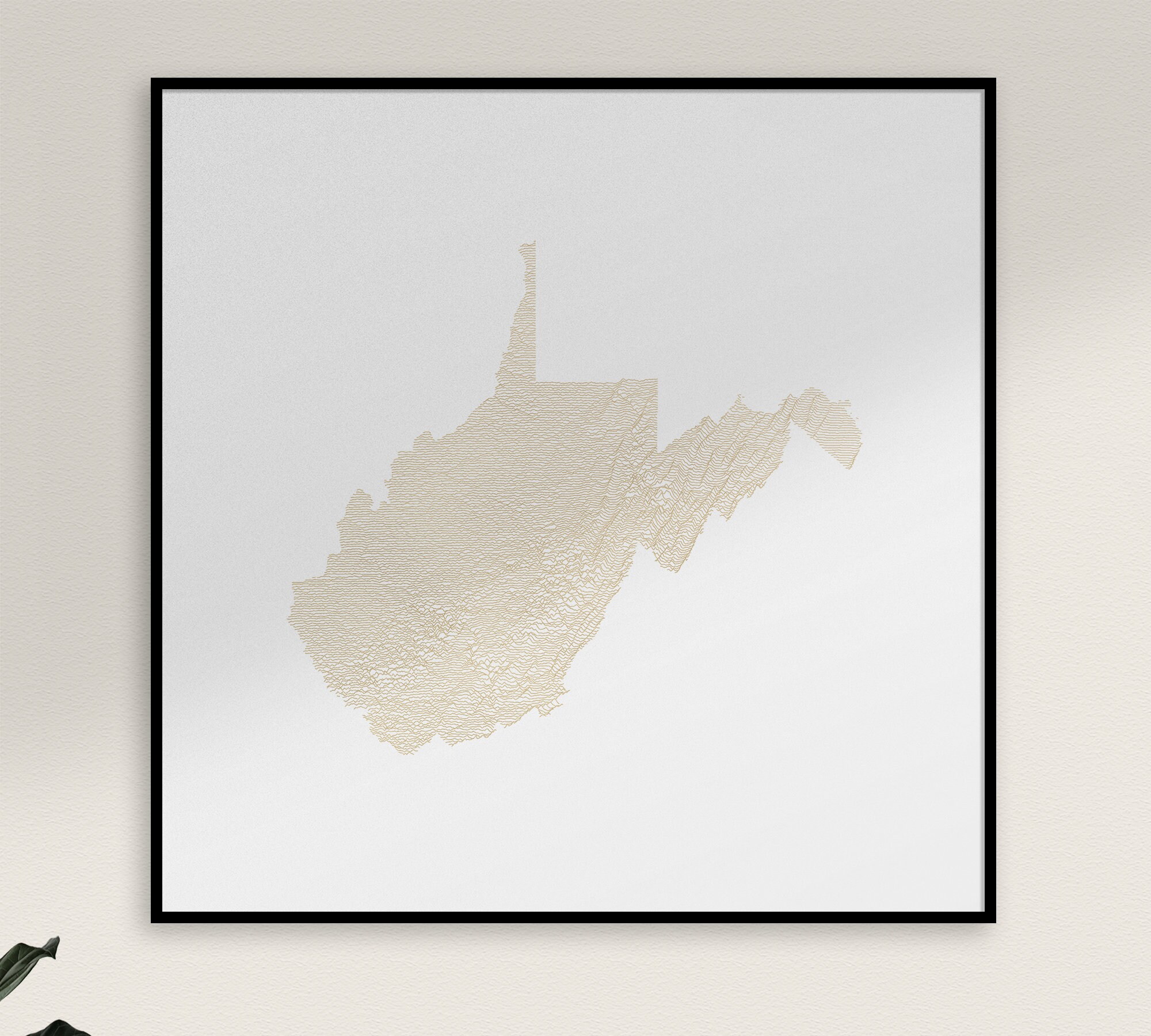 West Virginia topographic map print personalized West | Etsy