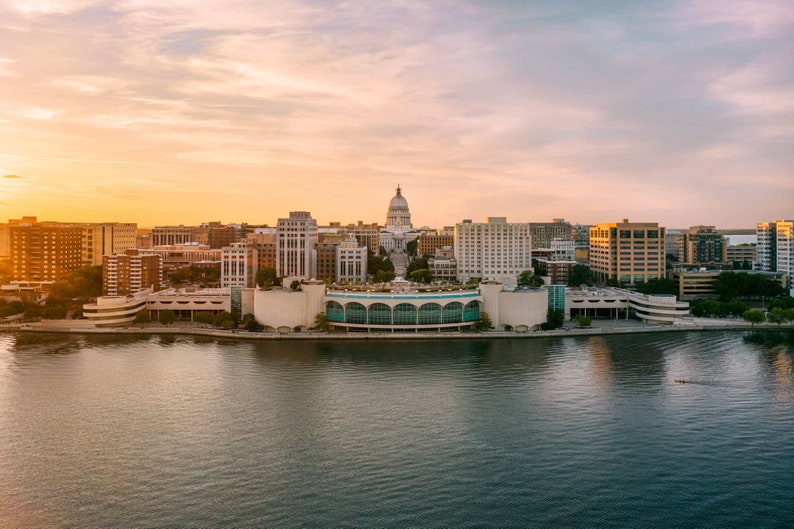 Wisconsin Capitol Sunset Print, Madison Capitol Sunset Print, Madison ...
