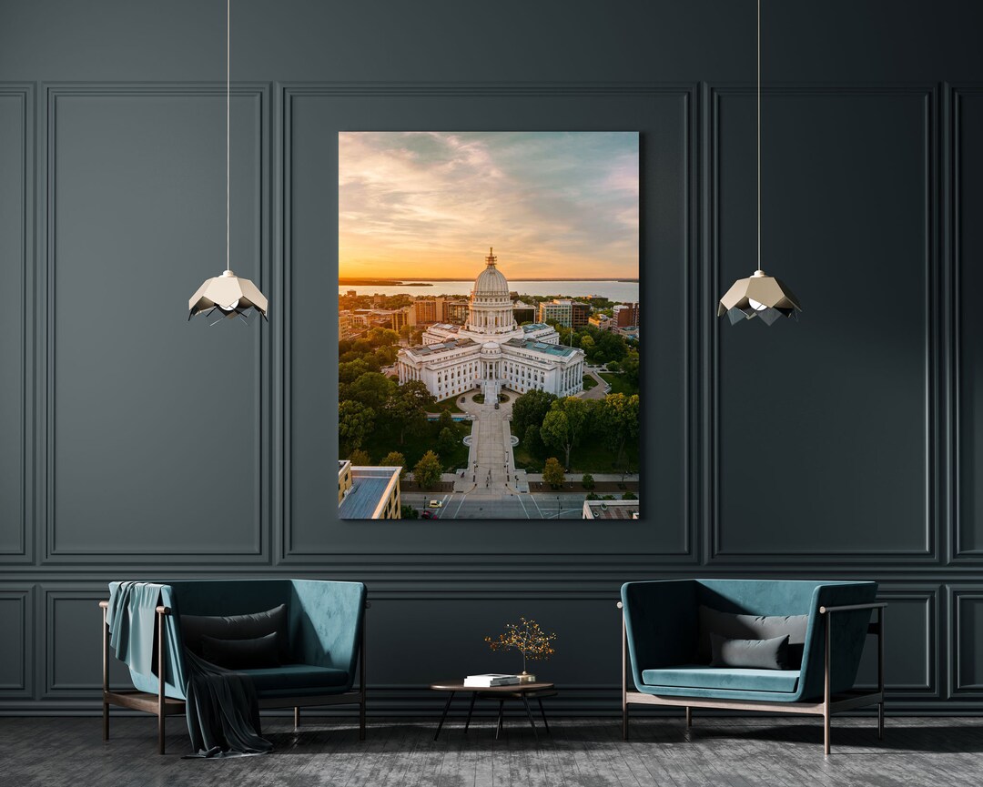 Wisconsin Capitol Sunset Print, Madison Capitol Sunset Print, Madison ...